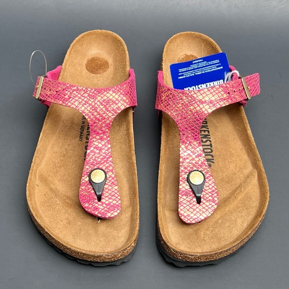 Birkenstock | Shoes | Birkenstock Womens Shiny Python Gizeh Toepost ...